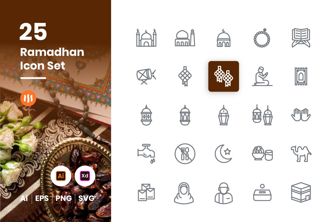 25 Ramadhan Icon Set - Git Aset