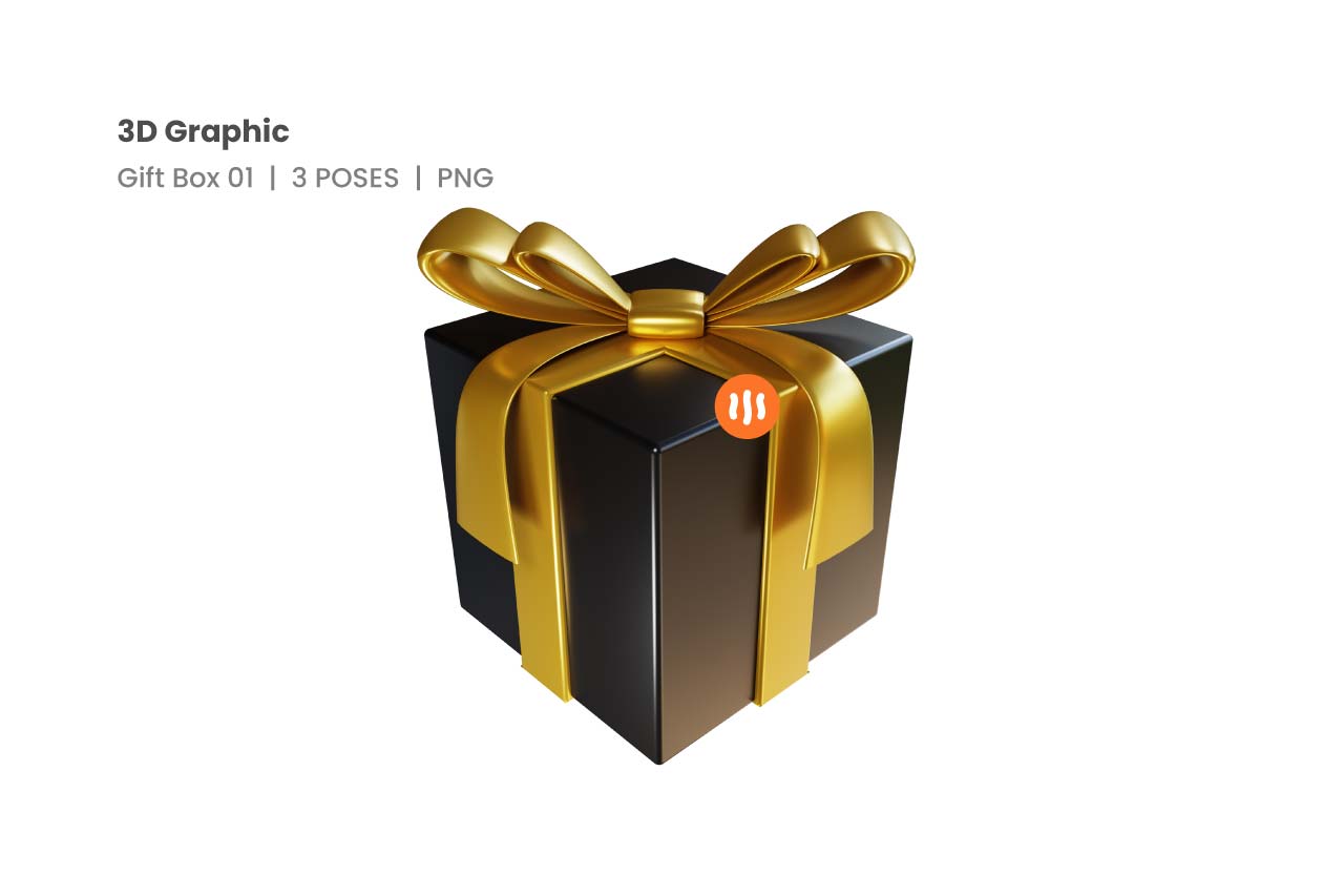 3 Gift Box 01 3D Poses - Git Aset