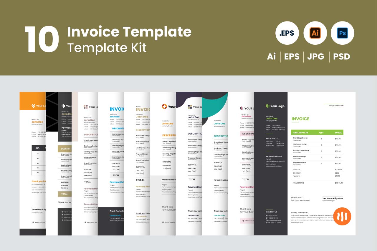 10 Invoice Template - Git Aset