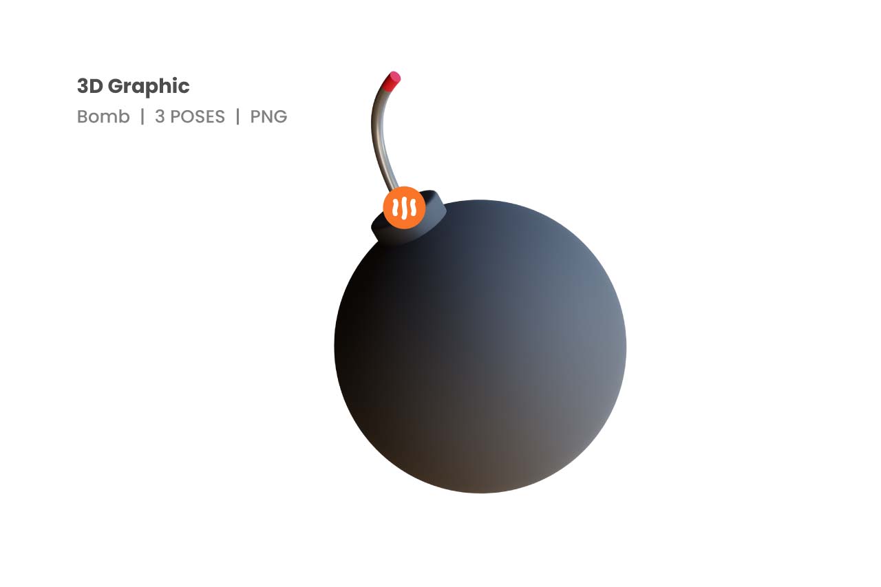 3 Bomb 3D Poses - Git Aset