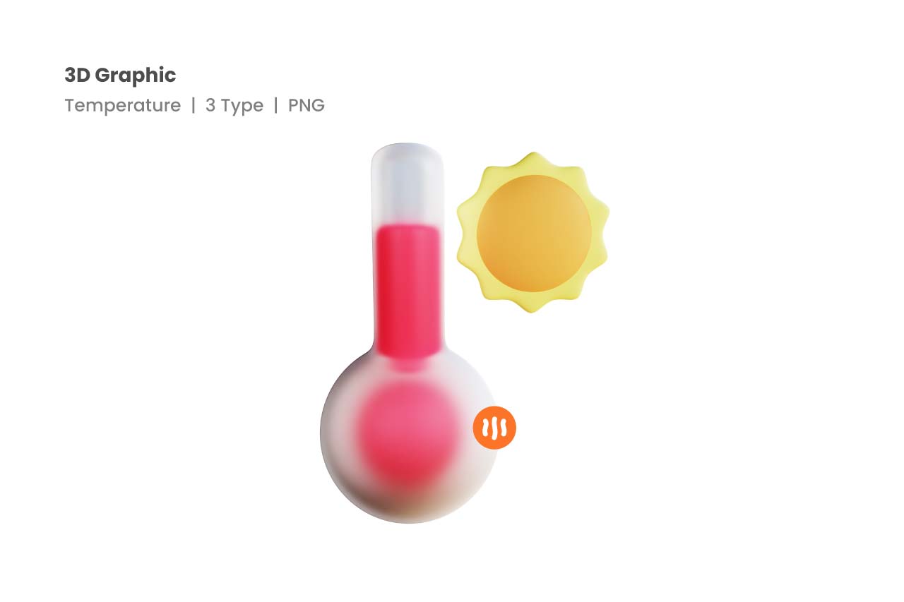 3 Weather Temperature 3D Poses - Git Aset