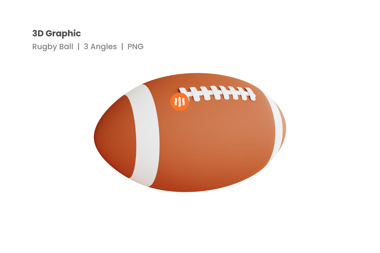 Rugby Ball 3D Object - Git Aset