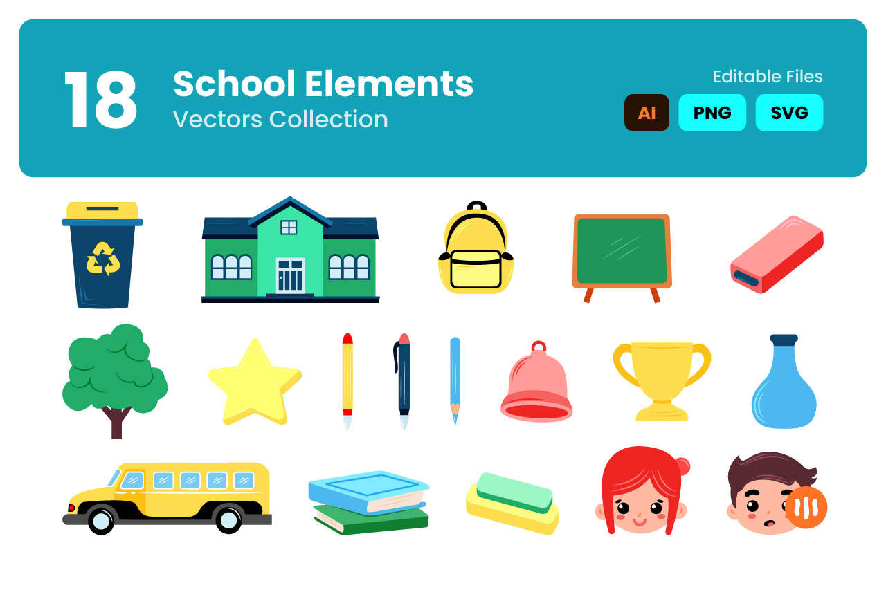 18 School Elements - Git Aset