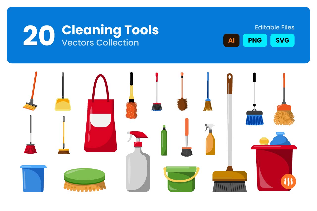 20 Cleaning Tools - Git Aset