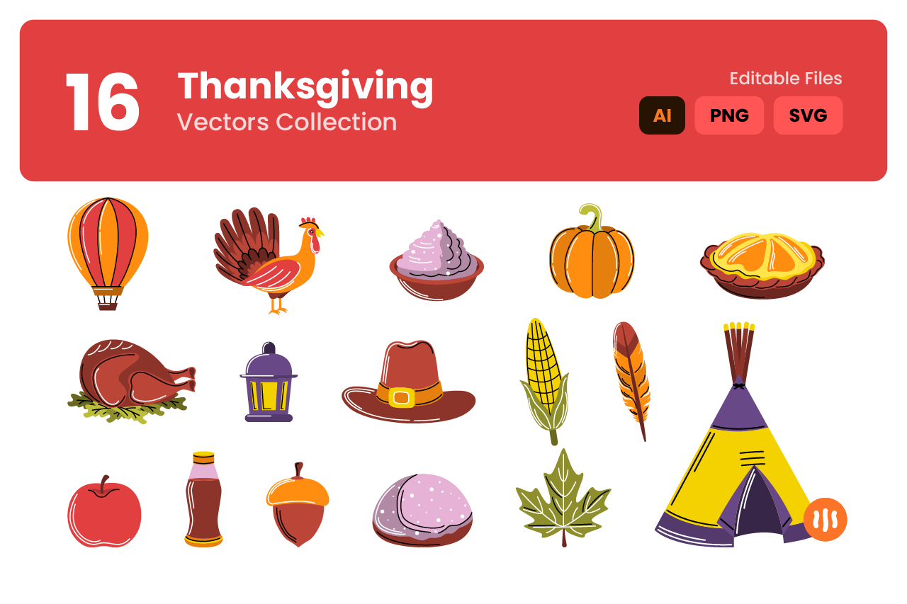 16 Thanksgiving Collection - Git Aset