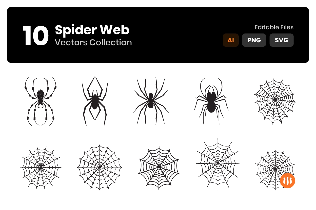 10 Spider Web - Git Aset