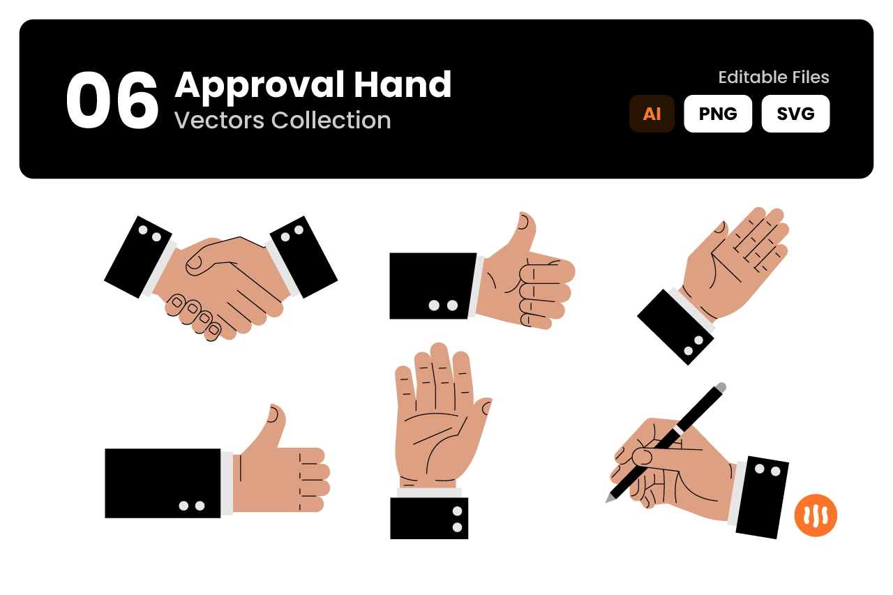 6 Approval Hand Gesture - Git Aset