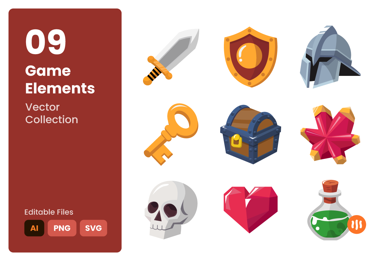 9 Game Element - Git Aset