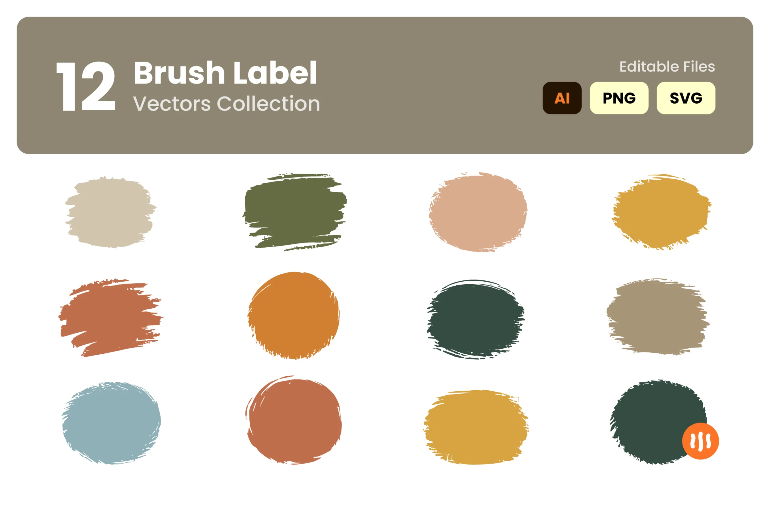12 Brush Label - Git Aset