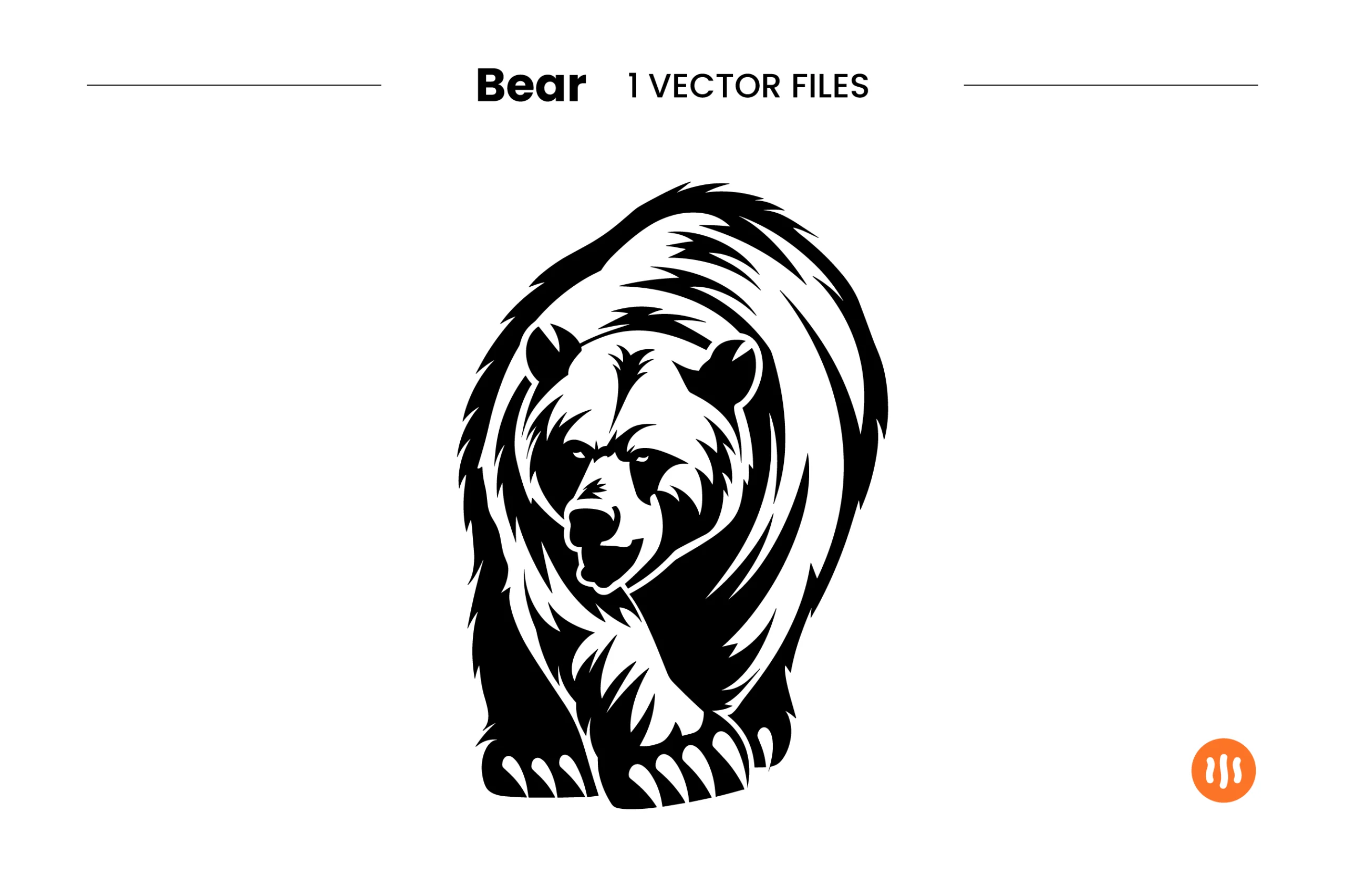 Bear Silhouette Design - Git Aset