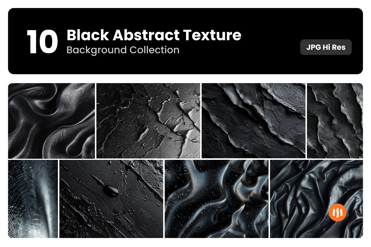 10 Black Abstract Texture - Git Aset