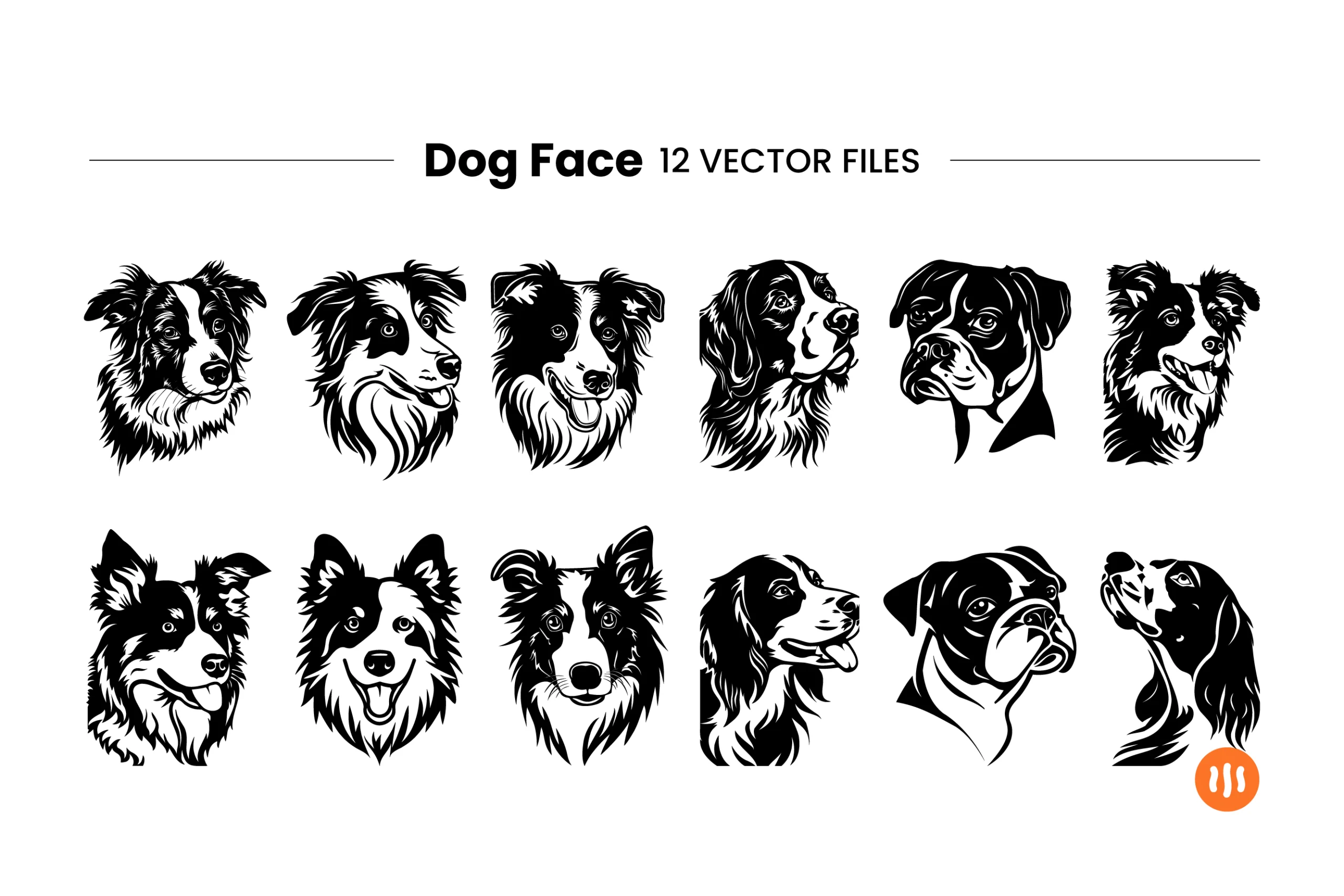 12 Dog Face Expressions - Git Aset
