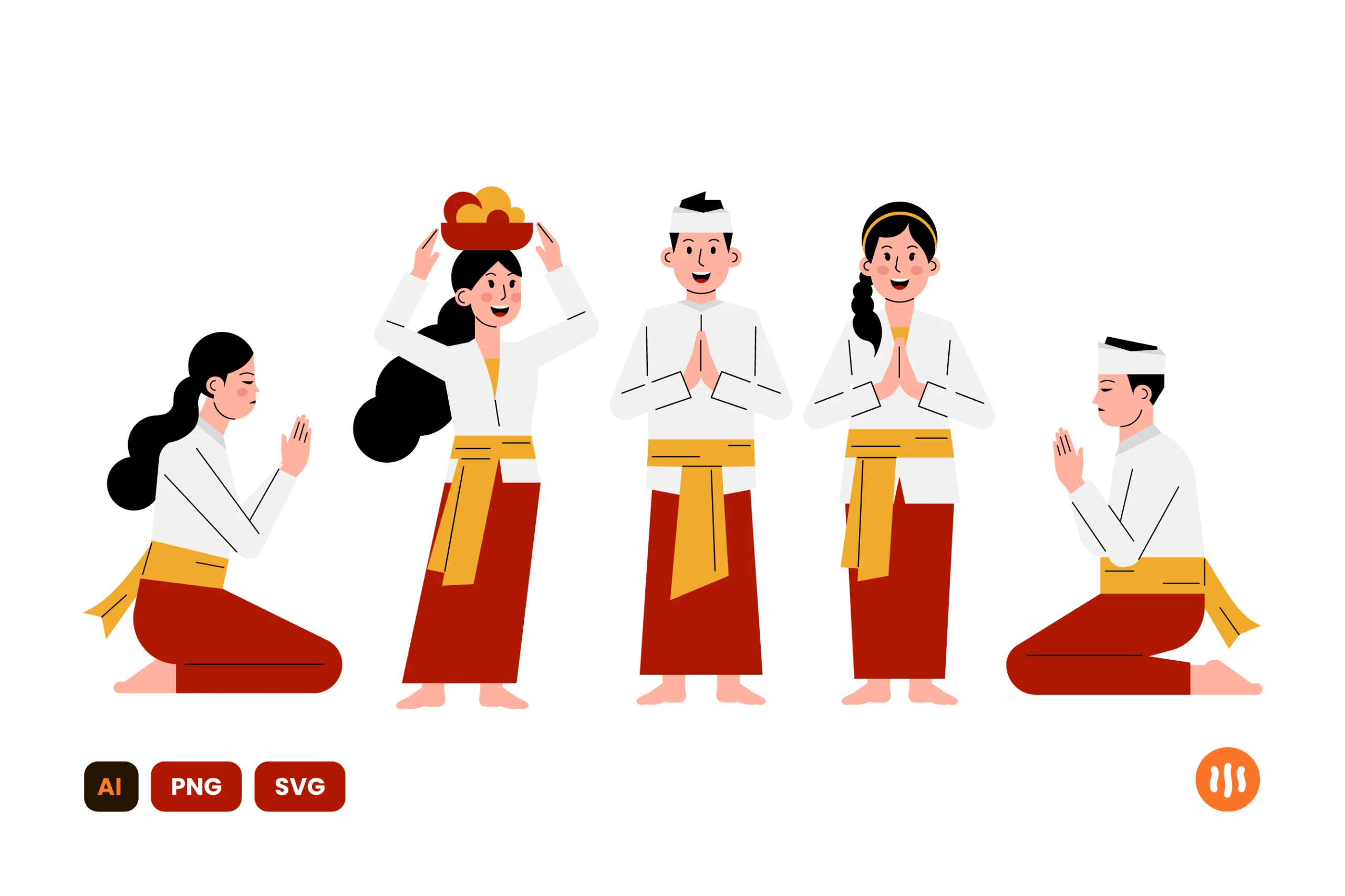 Nyepi Character Illustration - Git Aset