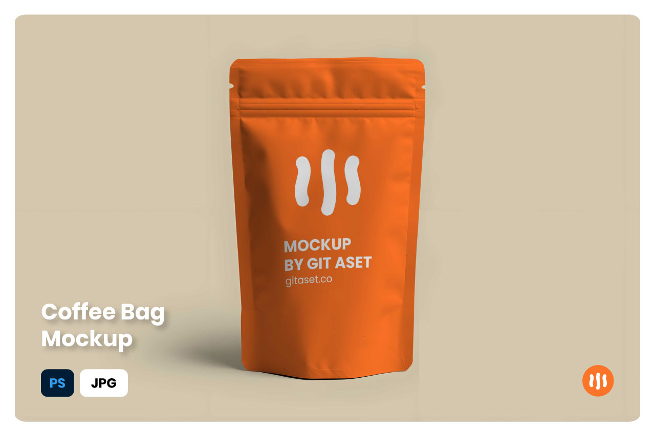 Coffee Bag Mockup - Git Aset